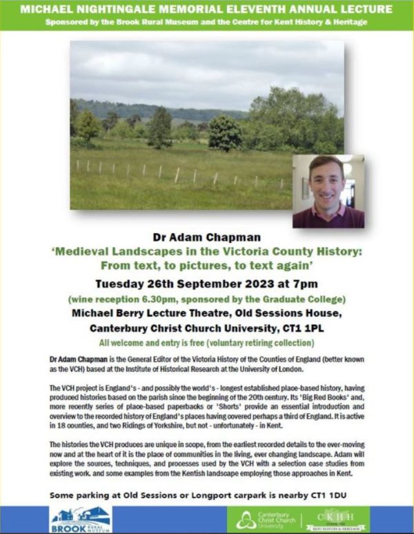 Michael Nightingale Memorial 11th Annual Lecture: “Medieval Landscapes ...